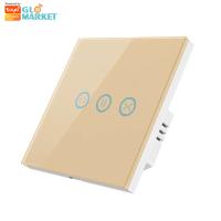 China Glomarket Tuya WiFi Smart Touch Screen Curtain Switch Rolling Shutter Door Switch Electric Curtain Panel APP Remote Control for sale