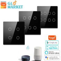 China Glomarket Smart Wifi Brazil 118*124 Switch Work with Google Alexa Assistant Tuya Smart Light Switch for Home for sale