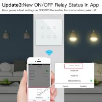 China Glomarket Smart Wifi Brazil 118*124 Switch Work with Google Alexa Assistant Tuya Smart Light Switch for Home for sale