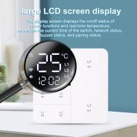 China Glomarket Tuya Wifi Smart Wall Light Switch 1/2/3 Gang Support Voice/app/touch Control With Temperature Display Screen for sale
