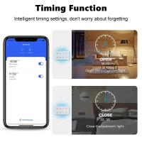 China Glomarket Smart Home 8 Gang Wall Switch US Standard Tuya Voice APP Remote Control Wireless Wall Touch Light Switch for sale