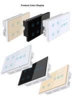 China Glomarket Tuya Smart Wall Touch Switch Glass Panel Electrical Light And Fan Switch Smart Life Alexa Voice Control for sale