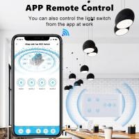 China Glomarket Tuya Smart Wall Touch Switch Glass Panel Electrical Light And Fan Switch Smart Life Alexa Voice Control for sale