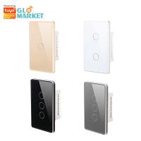 China Glomarket Tuya Smart Switch Wifi US Electric Wall Switch Google Home Alexa Light Lamp Touch Switch App Control for sale