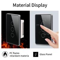 China Glomarket Tuya Smart Switch Wifi US Electric Wall Switch Google Home Alexa Light Lamp Touch Switch App Control for sale