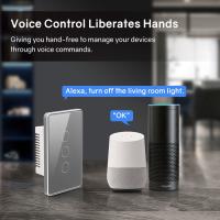 China Glomarket Tuya Smart Switch Wifi US Electric Wall Switch Google Home Alexa Light Lamp Touch Switch App Control for sale