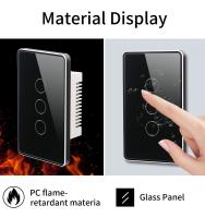 China Glomarket Tuya Smart Switch Wifi US Electric Wall Switch Google Home Alexa Light Lamp Touch Switch App Control for sale