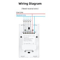 China Glomarket New Design Products Tuya Smart Wifi Wall Switch Us Standard Glass Touch Panel Light Switch Support App Remote Control for sale
