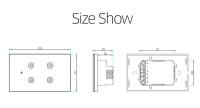 China Glomarket New Design Products Tuya Smart Wifi Wall Switch Us Standard Glass Touch Panel Light Switch Support App Remote Control for sale