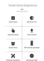 China Glomarket New Design Products Tuya Smart Wifi Wall Switch Us Standard Glass Touch Panel Light Switch Support App Remote Control for sale