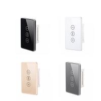 China Glomarket Us Standard Tuya Wifi Smart Curtain Switch Touch Button Voice Control Smart Shutter Switch Alexa Google Home for sale