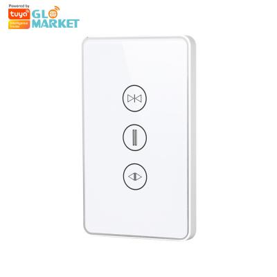 China Glomarket Us Standard Tuya Wifi Smart Curtain Switch Touch Button Voice Control Smart Shutter Switch Alexa Google Home for sale