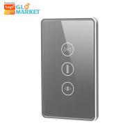 China Glomarket Us Standard Tuya Wifi Smart Curtain Switch Touch Button Voice Control Smart Shutter Switch Alexa Google Home for sale