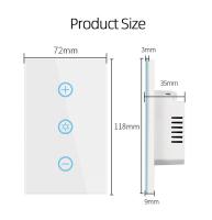 China Glomarket US Standard Dimmer Wireless Switch Electrical Smart Switch Intelligent Wall Dimmer Light Switch Smart Home Automation for sale