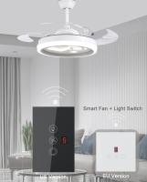 China Glomarket Tuya Wifi Smart Fan Switch Tuya Smart Switch Fan Speed Light On Off Voice Control Control Switch EU /US Standard for sale