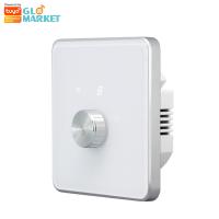 China Glomarket Smart Home Dimmer Switch Tuya Zigbee Voice Control Knob Dimming Adjust Brightness With Digital Display for sale