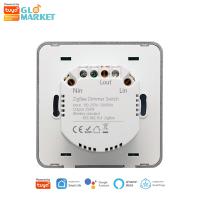 China Glomarket Smart Home Dimmer Switch Tuya Zigbee Voice Control Knob Dimming Adjust Brightness With Digital Display for sale