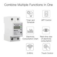 China Glomarket Wifi Tuya/Smart Life App Remote Control Smart Circuit Protector Relay Device Switch Breaker Energy Meter for sale