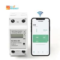 China Glomarket Wifi Tuya/Smart Life App Remote Control Smart Circuit Protector Relay Device Switch Breaker Energy Meter for sale