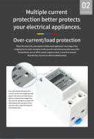 China Glomarket Wifi Tuya/Smart Life App Remote Control Smart Circuit Protector Relay Device Switch Breaker Energy Meter for sale