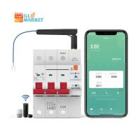 China Glomarket Wifi Circuit Breaker Smart Switch Tuya Smart 1p 2p 3p 4p Smart Home System Electric Circuit 4P MCB Smart Breaker for sale