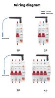 China Glomarket Wifi Circuit Breaker Smart Switch Tuya Smart 1p 2p 3p 4p Smart Home System Electric Circuit 4P MCB Smart Breaker for sale