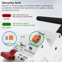 China Glomarket Wifi Circuit Breaker Smart Switch Tuya Smart 1p 2p 3p 4p Smart Home System Electric Circuit 4P MCB Smart Breaker for sale