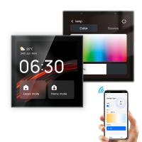 China Glomarket Tuya Smart 4-Inch Multi-Functional Touch Screen Control Panel Alexa Voice Zigbee Central Control for sale