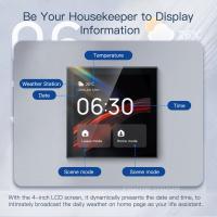 China Glomarket Tuya Smart 4-Inch Multi-Functional Touch Screen Control Panel Alexa Voice Zigbee Central Control for sale