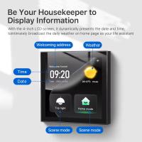 China Glomarket Smart Home Control Panel Touch Screen 4 Inch Multi-functional WiFi Home Background Music System Tuya Zigbee Gateway for sale