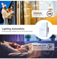 China ABS Glass Touch Dimmer Tuya Smart Switch Smart Life APP Control for sale