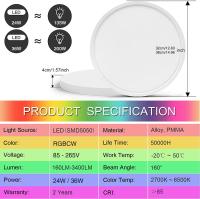 China 24w Tuya Smart Ceiling Light Colorful Rgb Remote Control Smart Light Led Modern Style Music Ceiling Lamb for sale