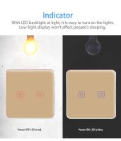 China ABS Four Gang Tuya Smart Switch 600W 3 Gang Remote Control Light Switch for sale