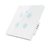 China 86x86mm 3 Gang Touch Dimmer Switch Alexa Glass Smart Switch Three Gang for sale