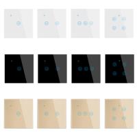 China 86x86mm 3 Gang Touch Dimmer Switch Alexa Glass Smart Switch Three Gang for sale