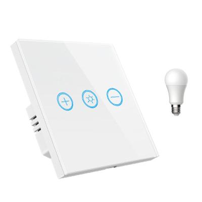 China Glass Touch Screen Dimmer Tuya Smart Switch 150W 2.4GHz WIFI for sale