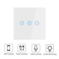 China Glass Touch Screen Dimmer Tuya Smart Switch 150W 2.4GHz WIFI for sale