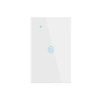 China 118*72mm Black Glass Touch Light Switch Voice Control 100VAC for sale