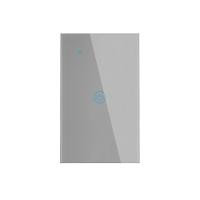 China 118*72mm Black Glass Touch Light Switch Voice Control 100VAC for sale