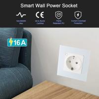 China Modern Style Tuya Smart App Remote Control Timer Wall Socket Popular Uk Standard Smart Socket for sale