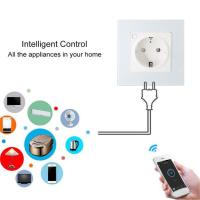 China Modern Style Tuya Smart App Remote Control Timer Wall Socket Popular Uk Standard Smart Socket for sale