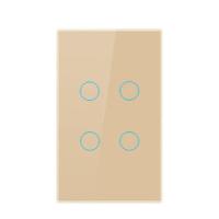 China 2.4GHz Tuya 4 Gang Smart Light Switch EU 3 Gang Wifi Light Switch for sale