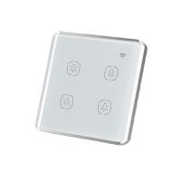 China Curved Panel Tuya Smart Switch Wireless Light Switch With Google Assistant Built In for sale