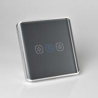 China Curved Panel Tuya Smart Switch Wireless Light Switch With Google Assistant Built In for sale
