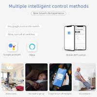 China Curved Panel Tuya Smart Switch Wireless Light Switch With Google Assistant Built In for sale