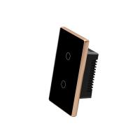 China Black 600W Tuya Smart Switch Tempered Glass Light Switch 86x86 for sale
