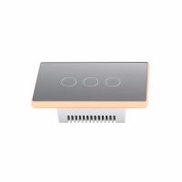China Black 600W Tuya Smart Switch Tempered Glass Light Switch 86x86 for sale
