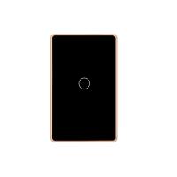 China Black 600W Tuya Smart Switch Tempered Glass Light Switch 86x86 for sale