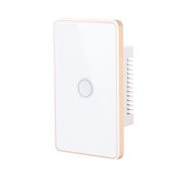 China 120*74mm Wifi Smart Wall Touch Light Switch Glass Panel 250V for sale