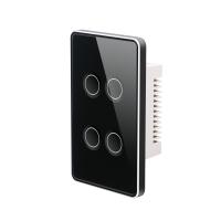 China 120*74mm Wifi Smart Wall Touch Light Switch Glass Panel 250V for sale